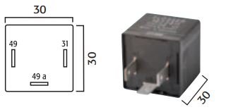 Knipperlicht Relais 12v 2 4x21w 3 polig 1st Kopen Elektro
